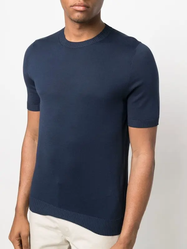 Malo Short-sleeve Fitted Knit Top