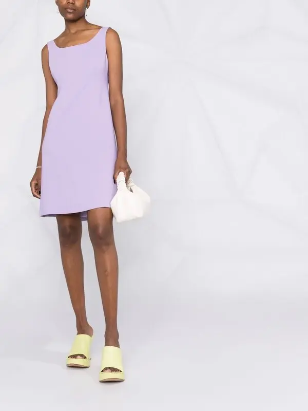 Moschino Heart-button Pleated Mini Dress