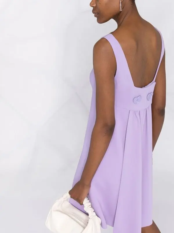 Moschino Heart-button Pleated Mini Dress