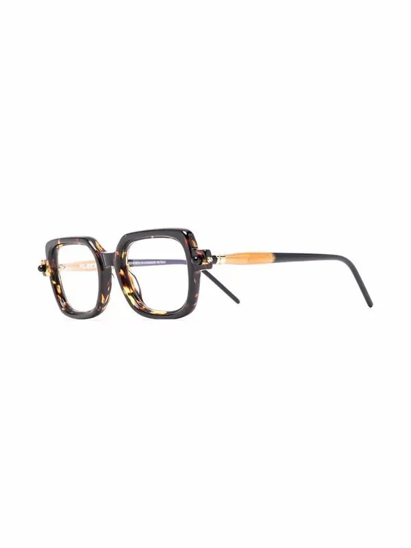 KUBORAUM Tortoiseshell-effect Square-frame Eyeglasses - Brown