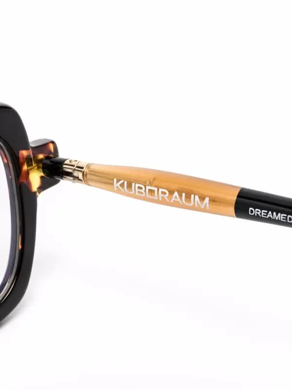 KUBORAUM Tortoiseshell-effect Square-frame Eyeglasses - Brown