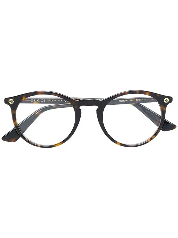 Gucci Tortoiseshell Pantos-frame Glasses - Brown