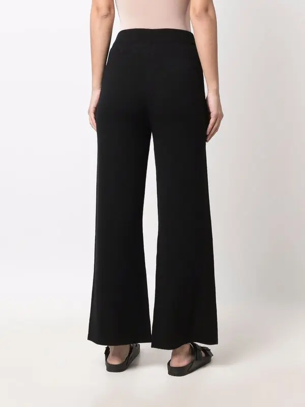 PAULA Ribbed Cashmere Trousers - Black