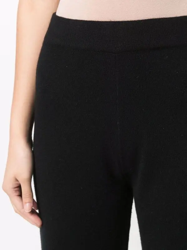 PAULA Ribbed Cashmere Trousers - Black