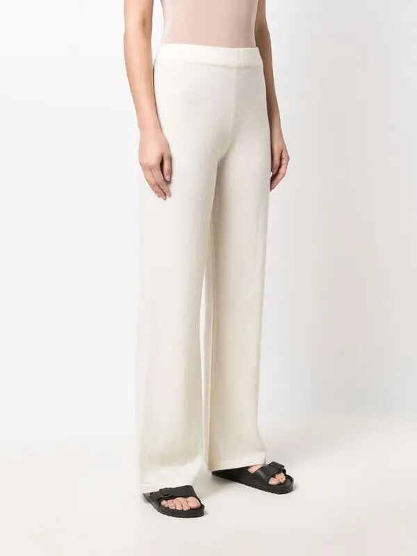 PAULA Ribbed Cashmere Trousers - Neutrals