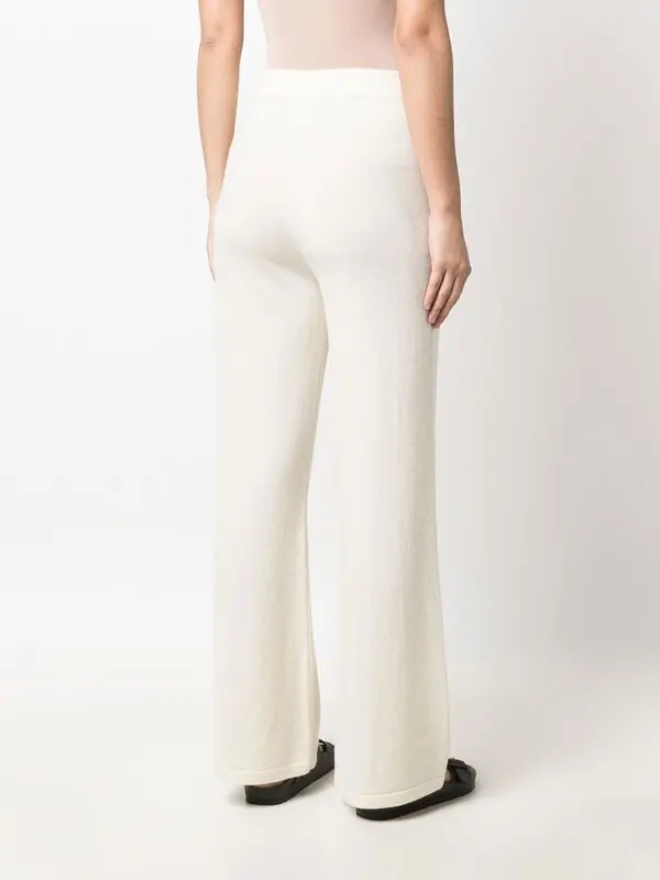 PAULA Ribbed Cashmere Trousers - Neutrals
