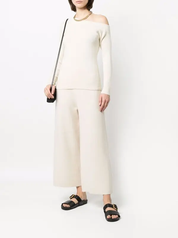PAULA One-shoulder Cashmere Jumper - Neutrals