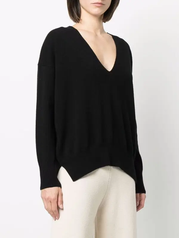 PAULA V-neck Cashmere Jumper - Black