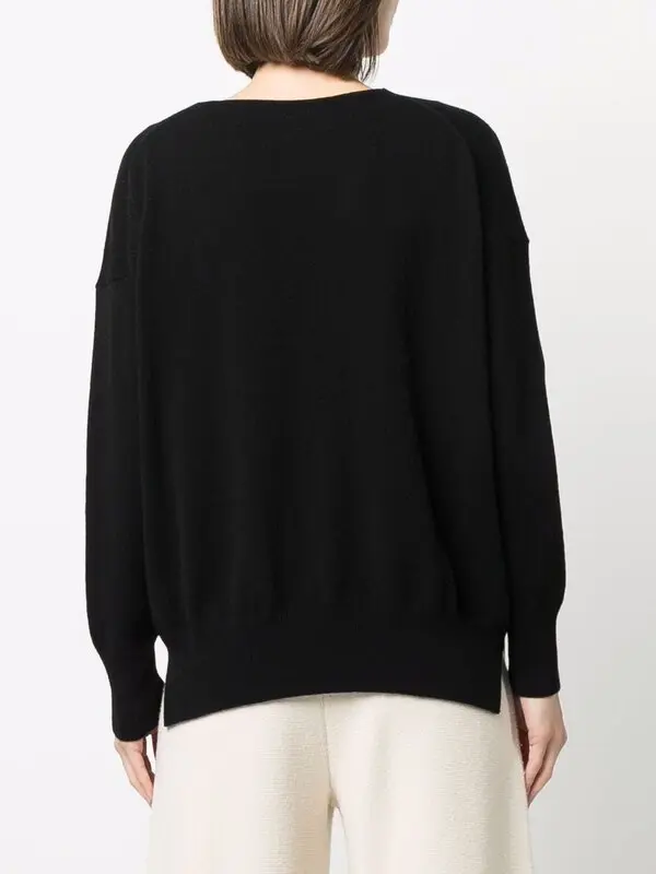 PAULA V-neck Cashmere Jumper - Black