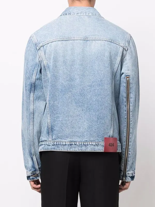 424 Bleached Denim Trucker Jacket