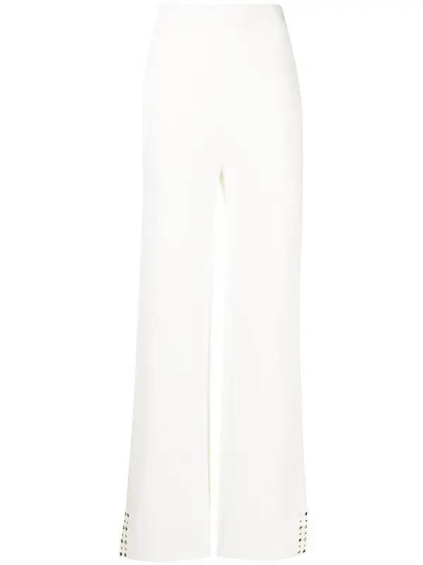 Paule Ka Eyelet-detail Flared Trousers