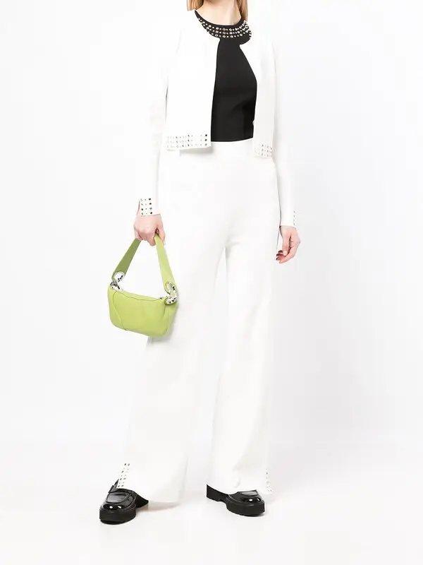 Paule Ka Eyelet-detail Flared Trousers