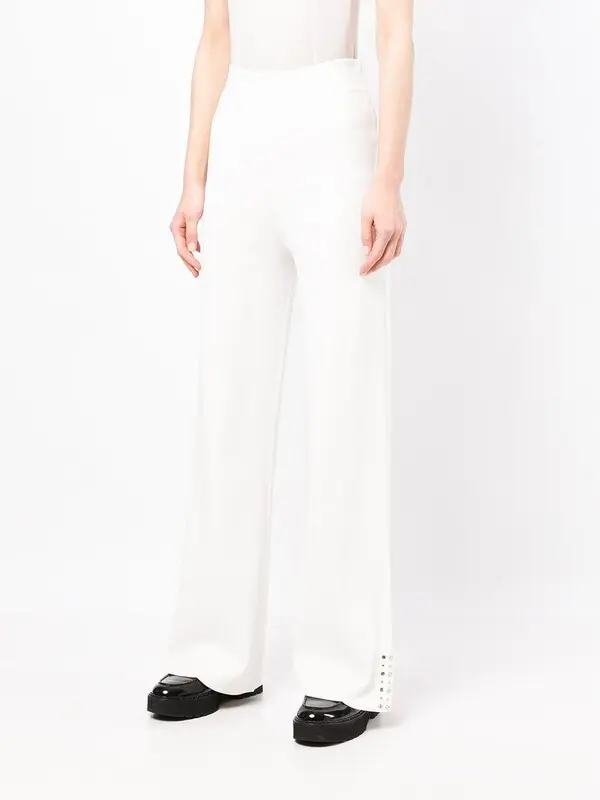 Paule Ka Eyelet-detail Flared Trousers