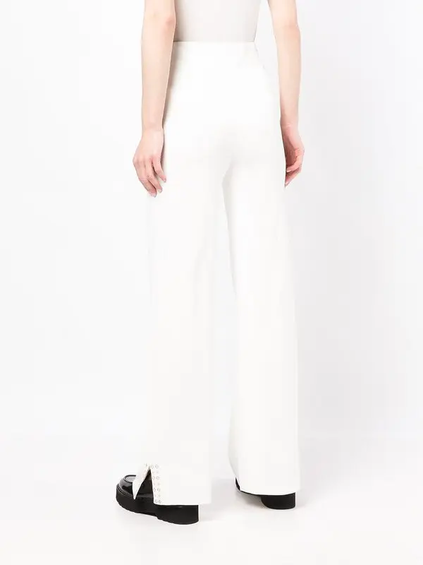 Paule Ka Eyelet-detail Flared Trousers