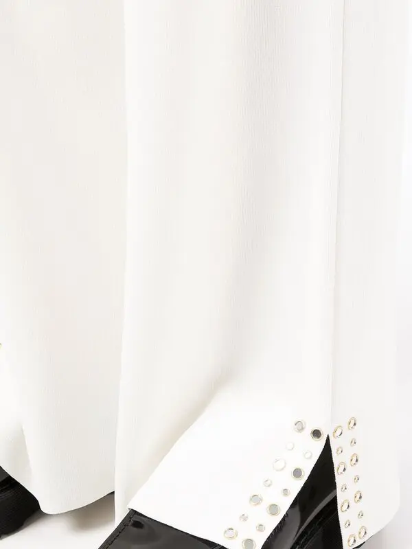 Paule Ka Eyelet-detail Flared Trousers