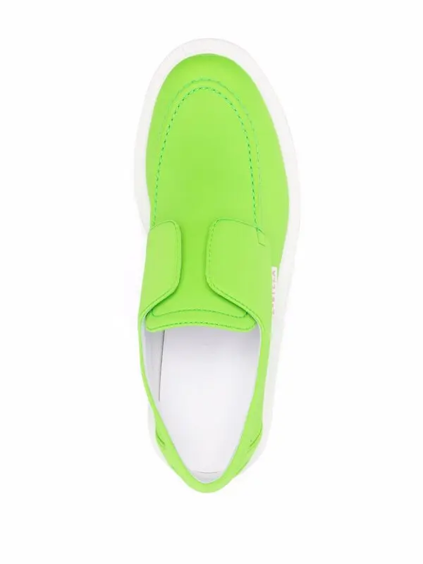 LE SILLA Slip-on Leather Loafers - Green