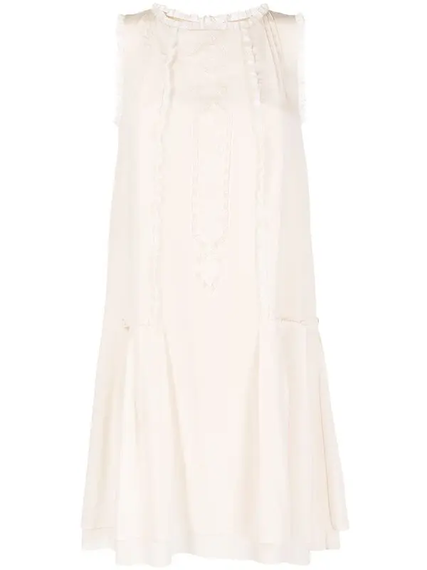 Shiatzy Chen Silk Lace Panelled Dress