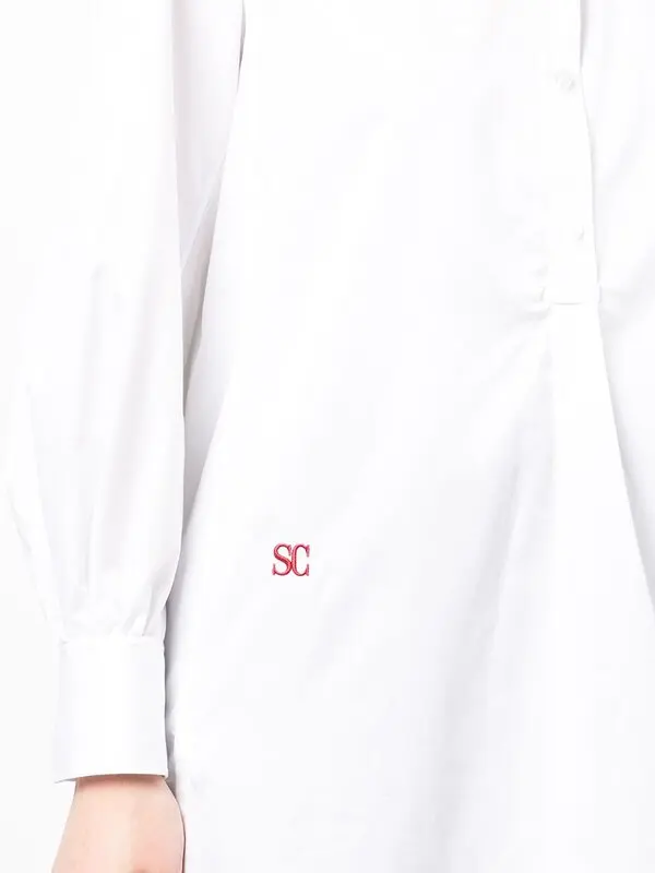 Shiatzy Chen Cotton Mandarin Collar Shirt