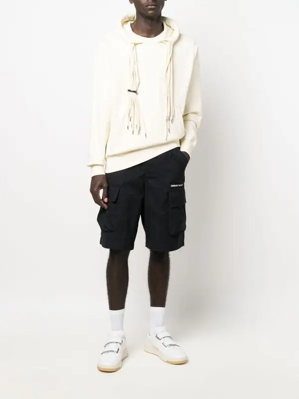 AMBUSH Long-sleeve Hoodie With Multi-cord Detail - Neutrals