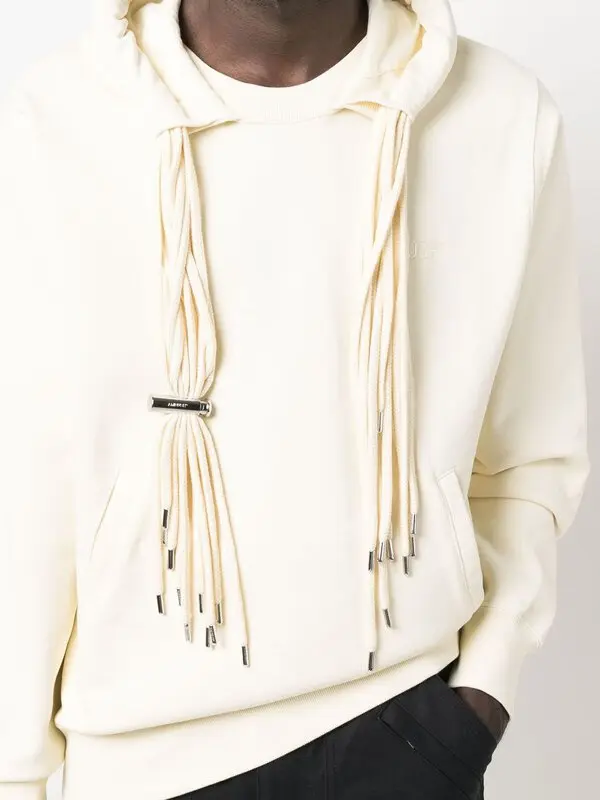 AMBUSH Long-sleeve Hoodie With Multi-cord Detail - Neutrals