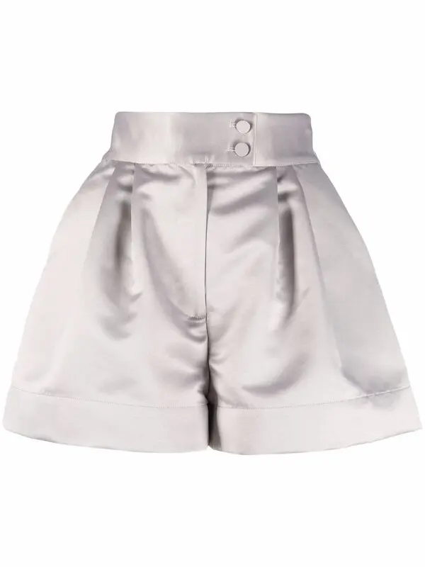 STYLAND High-waist Wide-leg Shorts - Grey