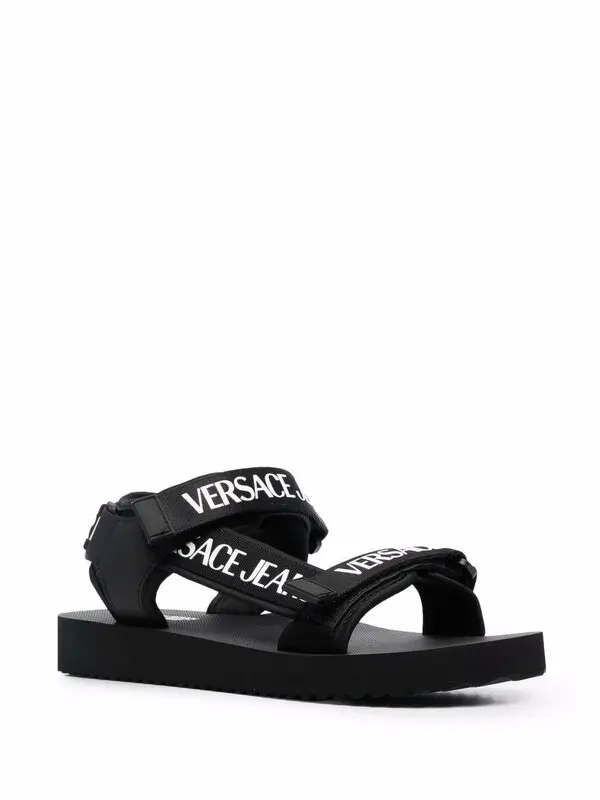 Versace Logo-print Open-toe Sandals