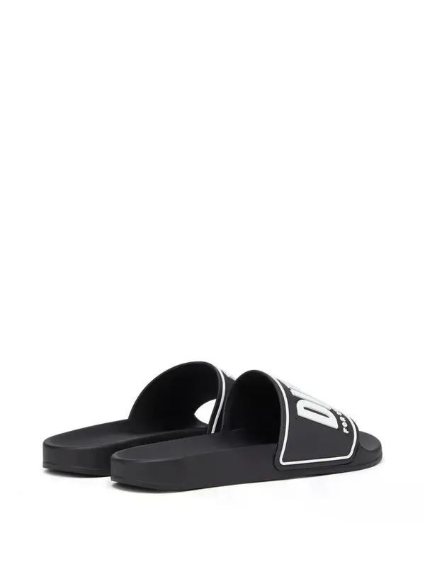 DIESEL® Logo-embossed Slides - Black