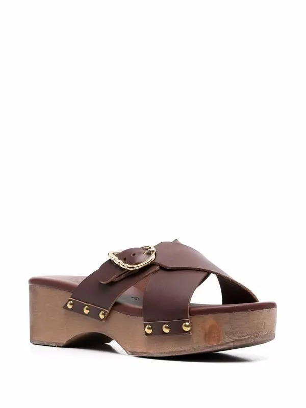 ANCIENT GREEK SANDALS Marilisa Clog Sandals - Brown