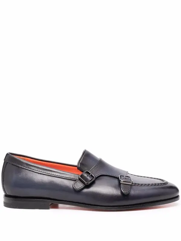 Santoni Side Buckle-fastening Monk Shoes
