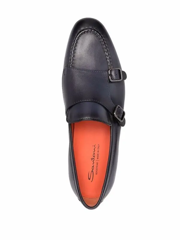 Santoni Side Buckle-fastening Monk Shoes