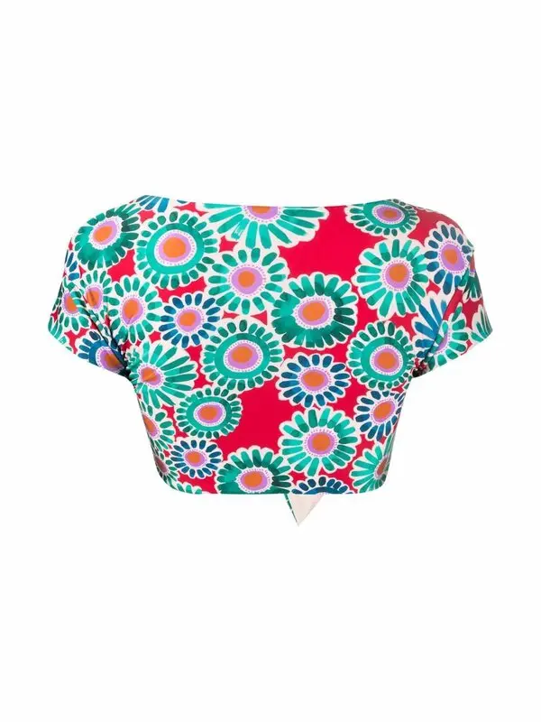 La DoubleJ Bardot Bikini Top - Red
