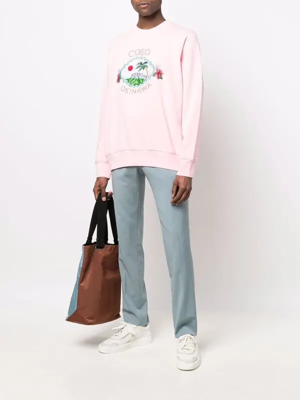 Casablanca Coso Okinawa Embroidered Sweatshirt