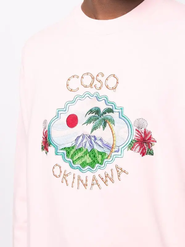 Casablanca Coso Okinawa Embroidered Sweatshirt