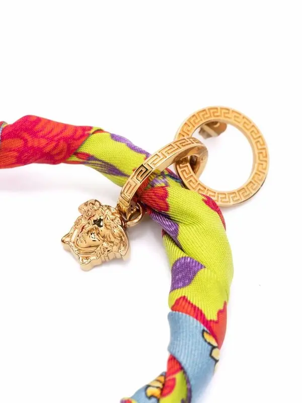 Versace Scarf-detail Hoop Earrings
