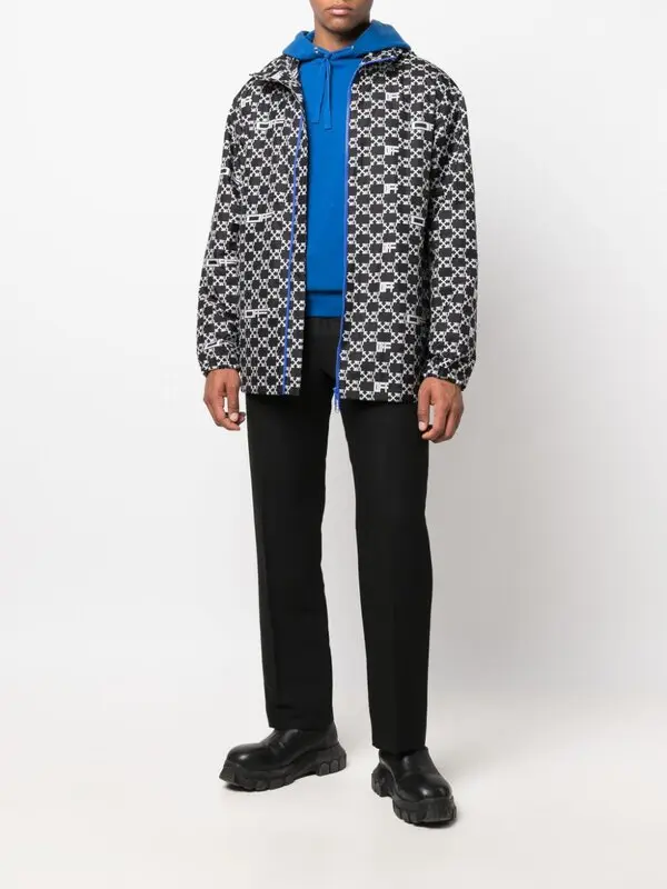 Off-White All-over Logo Windbreaker