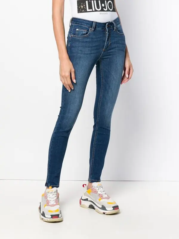 Liu Jo Slim Fit Jeans With Contrast Stitching - Blue