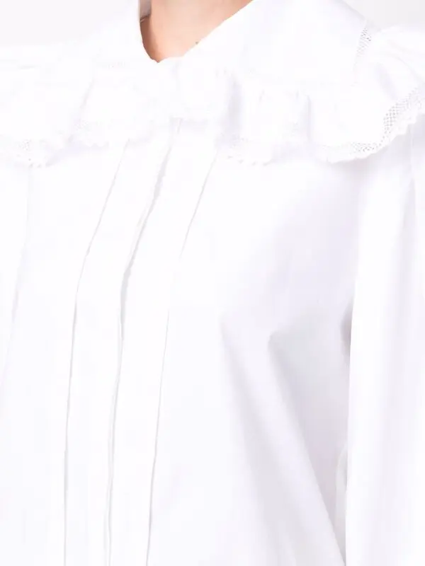 Alberta Ferretti Ruffled Long-sleeved Blouse