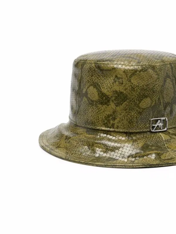 Alberta Ferretti Python-print Bucket Hat