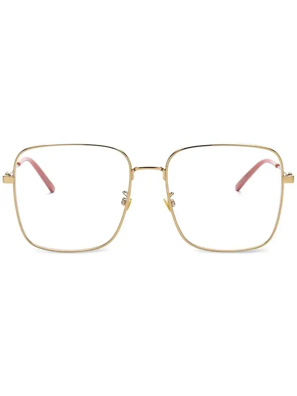 Gucci Square-frame Glasses - Gold
