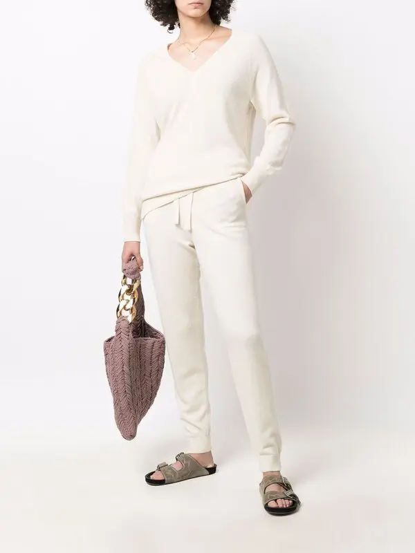 PAULA S V-neck Cashmere Jumper - Neutrals