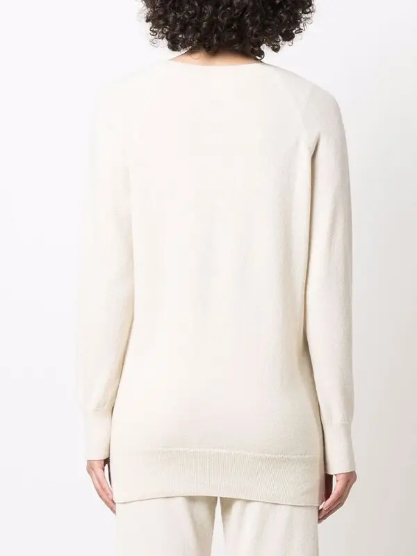 PAULA S V-neck Cashmere Jumper - Neutrals