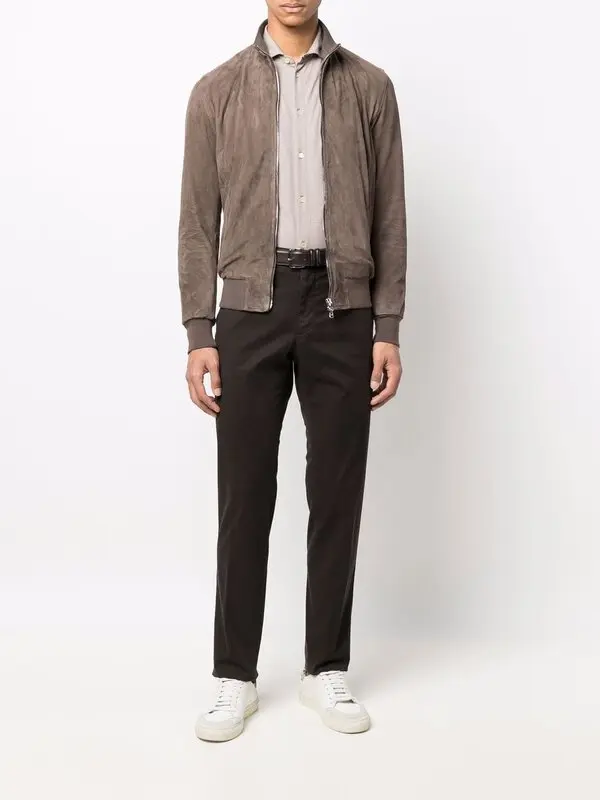 ZANONE Slim-cut Button-down Shirt - Neutrals
