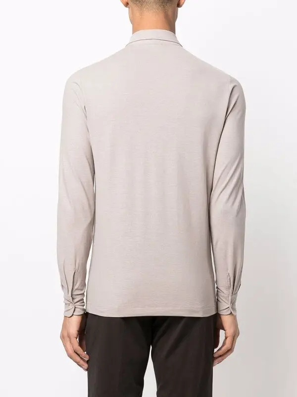 ZANONE Slim-cut Button-down Shirt - Neutrals