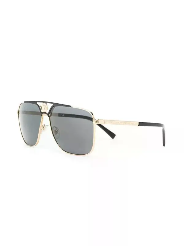 Versace Medusa Head Pilot-frame Sunglasses - Black