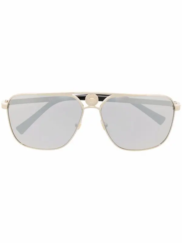 Versace Medusa Head Pilot Sunglasses - Gold