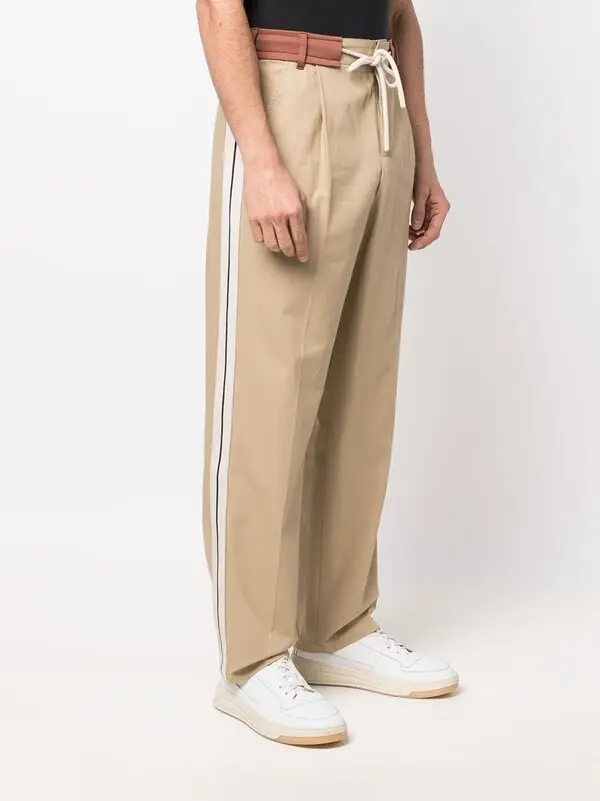 Palm Angels Drawstring Side Stripe Track Pants - Neutrals