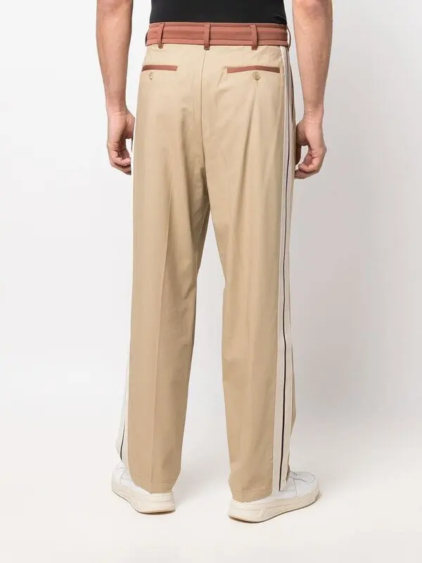 Palm Angels Drawstring Side Stripe Track Pants - Neutrals