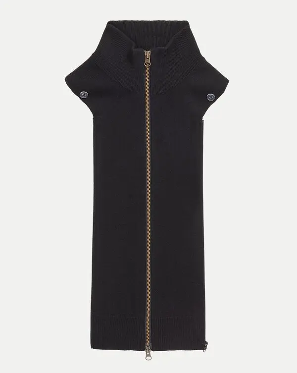 Veronica Beard Uptown Cashmere Dickey - Black