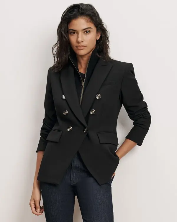 Veronica Beard Uptown Cashmere Dickey - Black