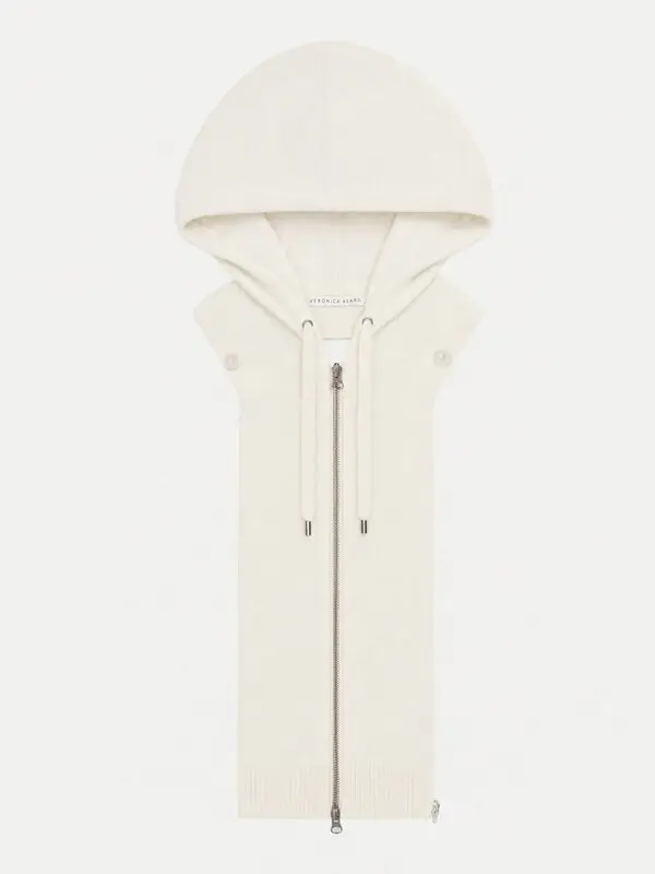 Veronica Beard Cashmere Hoodie Dickey - Ivory